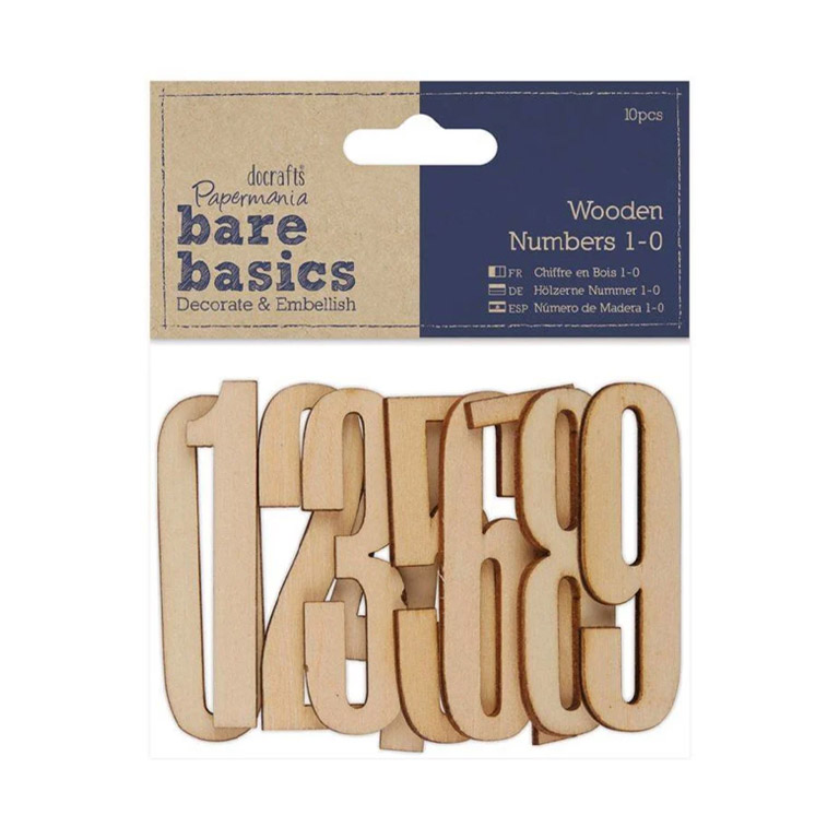 Wooden Numbers puukuviot – NUMBERS (10 kpl)