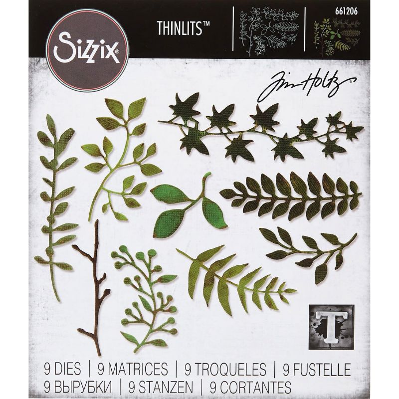 Sizzix Tim Holtz Thinlits stanssi – GARDEN GREENS | Lumikellot